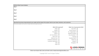 Kaizen Idea Cards – Lean Six Sigma Toolbox